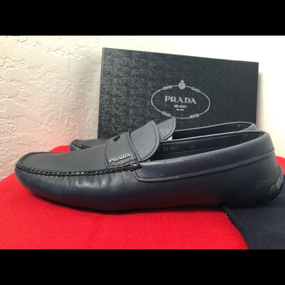 Prada | Shoes | Prada Saffiano Mens Driving Shoes | Poshmark